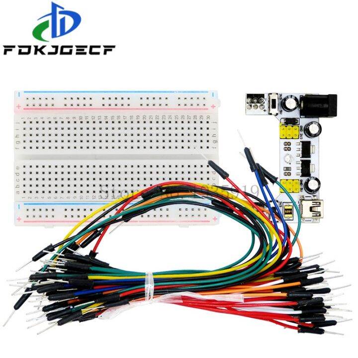 MB102 Breadboard Micro Usb Power Supply Module + 400 Tie Points Holes ...