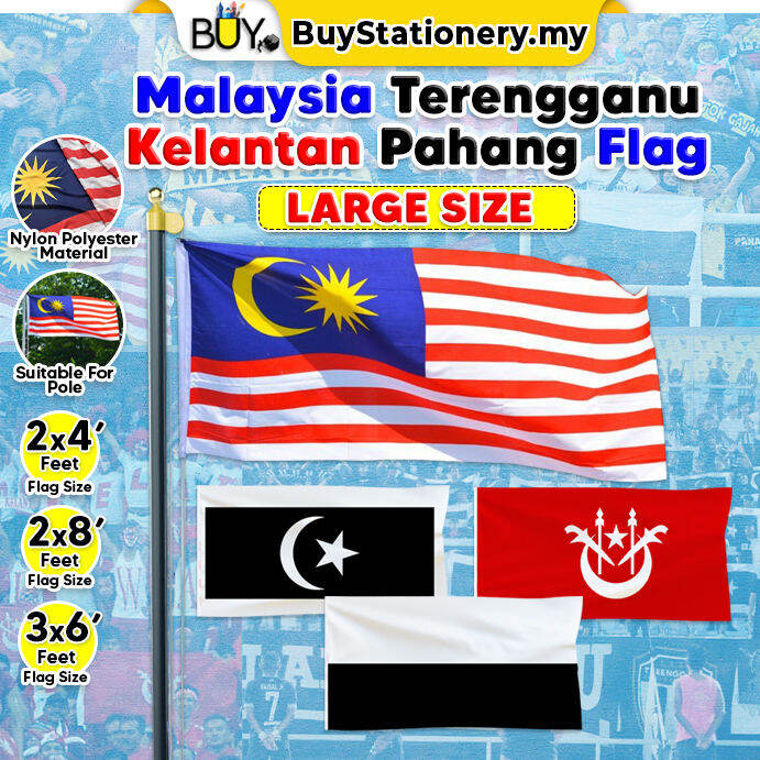 2x4/2x8/3x6 Bendera Malaysia Merdeka Jalur Gemilang Flag Nylon ...