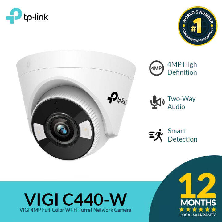 TP-Link VIGI C440-W（4mm）4MP full-color wifi turret network camera | Lazada PH
