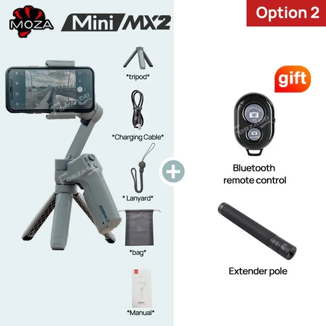 Moza MINI MX2 MIN P MAX Gimbal Smartphone 3-Axis Brushless Handheld ...