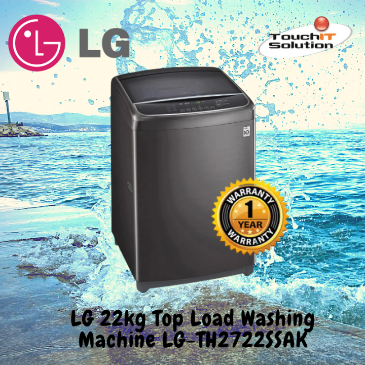 LG 22kg Top Load Washing Machine with Inverter Direct Drive, Steam LG-TH2722SSAK Washing Machine ...