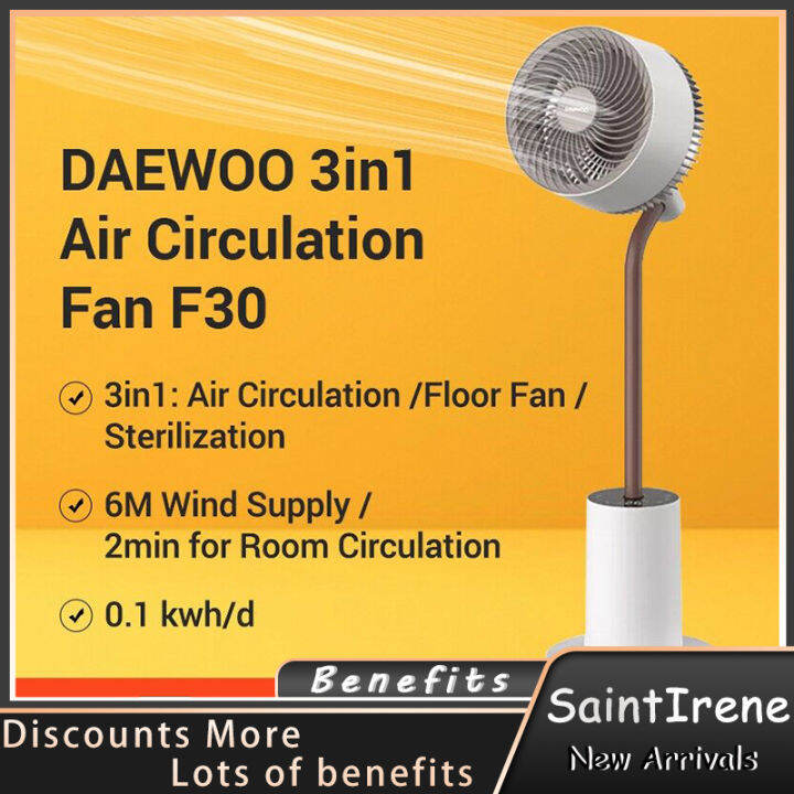 DAEWOO Air Circulation Fan F30 PRO(Upgraded ver. of F30) Household ...