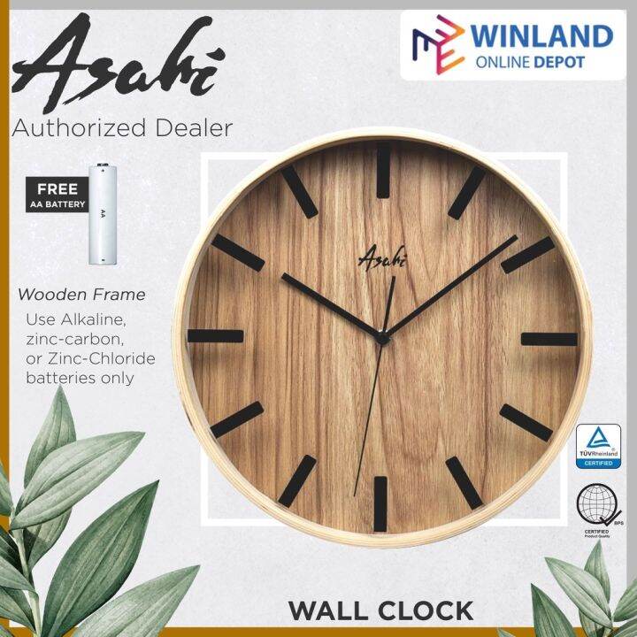 【100 New】 ☎♙ ASAHI by Winland 12 Inches Round Wall Clock Frame W-7009 ...