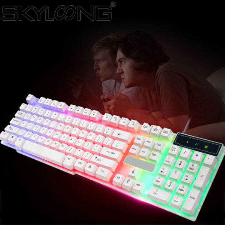Skyloong Keyboard Colorful Backlight Plug and Play ABS 104 Keys Rainbow ...