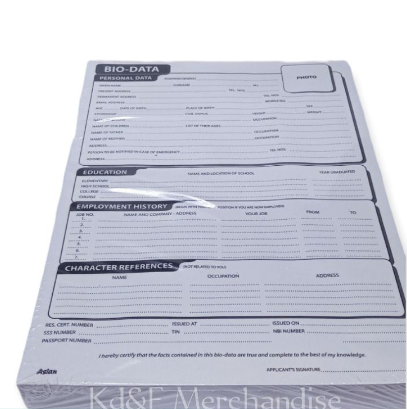 BIODATA FORMS (1 ream-500pcs) | Lazada PH