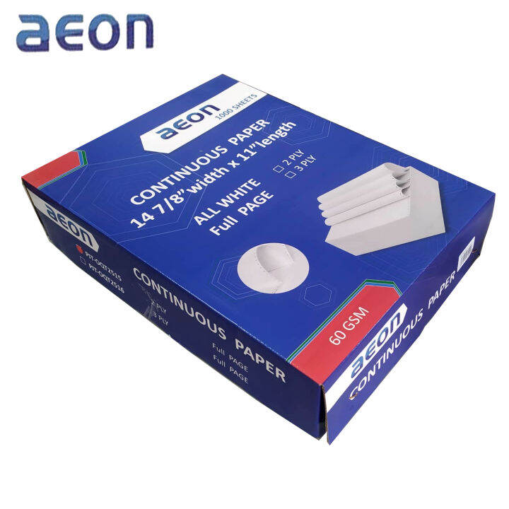 AEON Carbonless Continuous Form Paper 1 Whole 1000 Sheets 14 7/8inch x ...