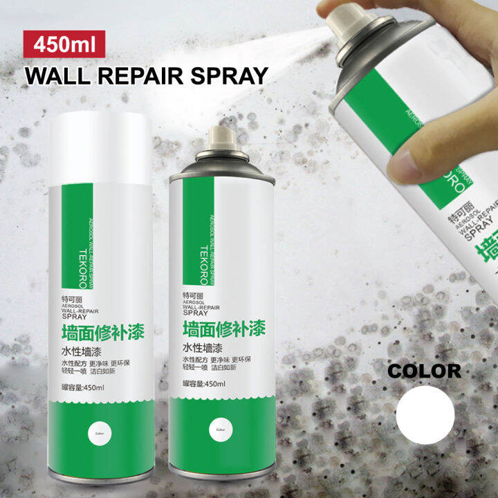 White Refurbishment Aerosol Wall Repair Spray 450ML Wall Surface ...