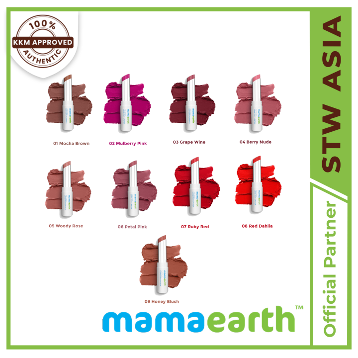Mamaearth 12 Hour Long Stay Soft Matte Long Stay Lipstick with Jojoba ...