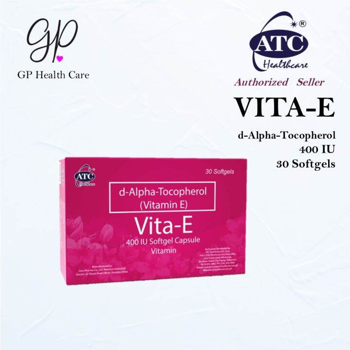 ATC VITA-E (Vitamin E) 400IU 30's- GP Health Care | Lazada PH