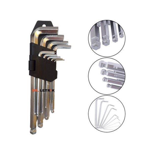 9pcs Ball Point Allen Key Hex Key Tool 1.5mm - 10mm | Lazada