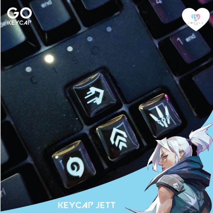 ~ Keycaps PBT Valorant Jett Ability | Go KEYCAPS | Lazada Singapore