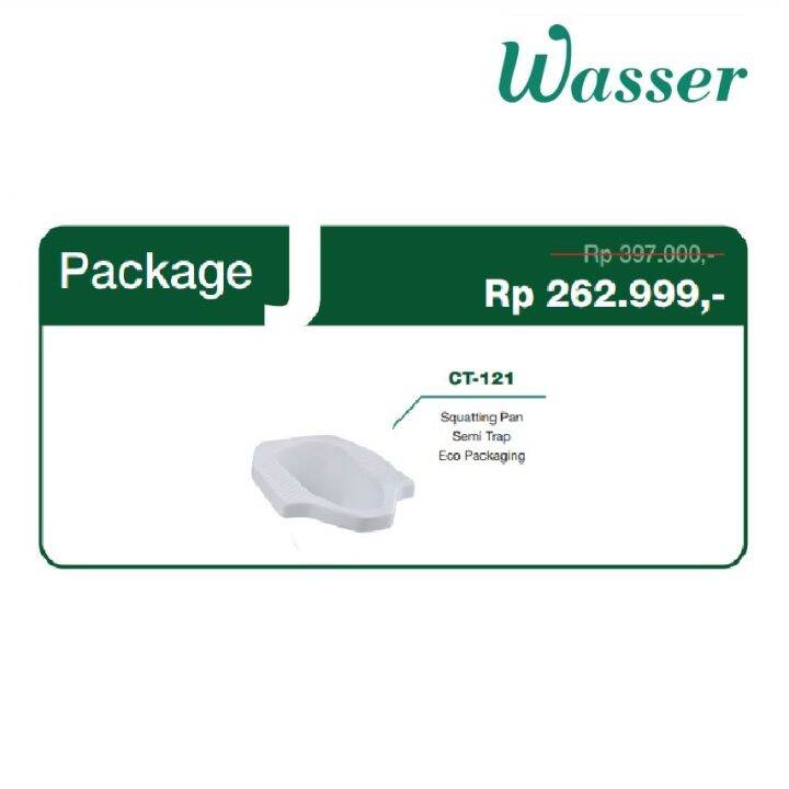 Promo Paket J Wasser Squat Pan CT-121 / Kloset Jongkok | Lazada Indonesia