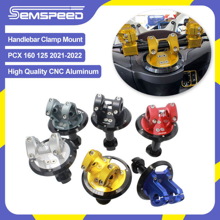 SEMSPEED Motorcycle Handlebar Handle Bar Riser Clamp Direction Stable ...