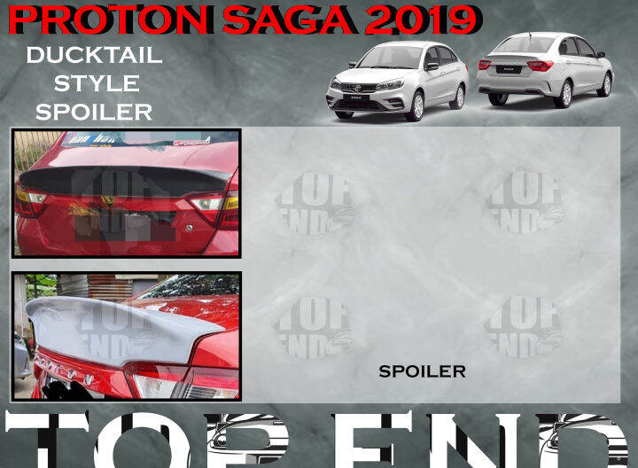 PROTON SAGA VVT REAR TURNK SPOILER DUCKTAIL MATERIAL FIBER SPOILER FOR ...