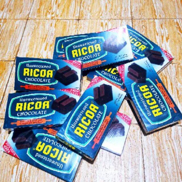 RICOA UNSWEETENED CHOCOLATE BAR | Lazada PH