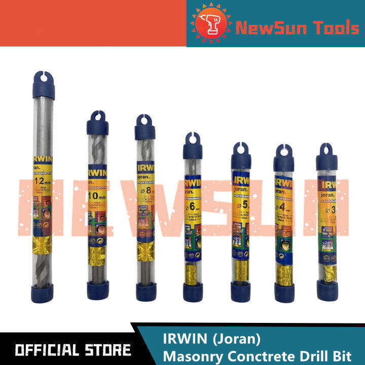 Irwin Masonry Drill Bit Drillbit Mason Concrete 3mm 4mm 5mm 6mm 8mm ...