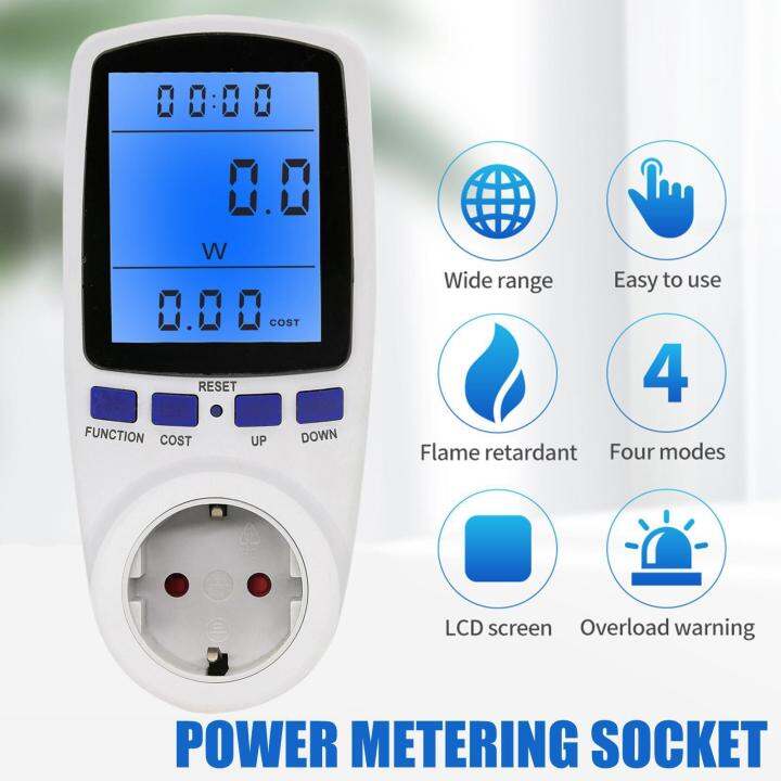 Digital Wattmeter 220V 110V AC Power Meter Electricy consumption Energy ...