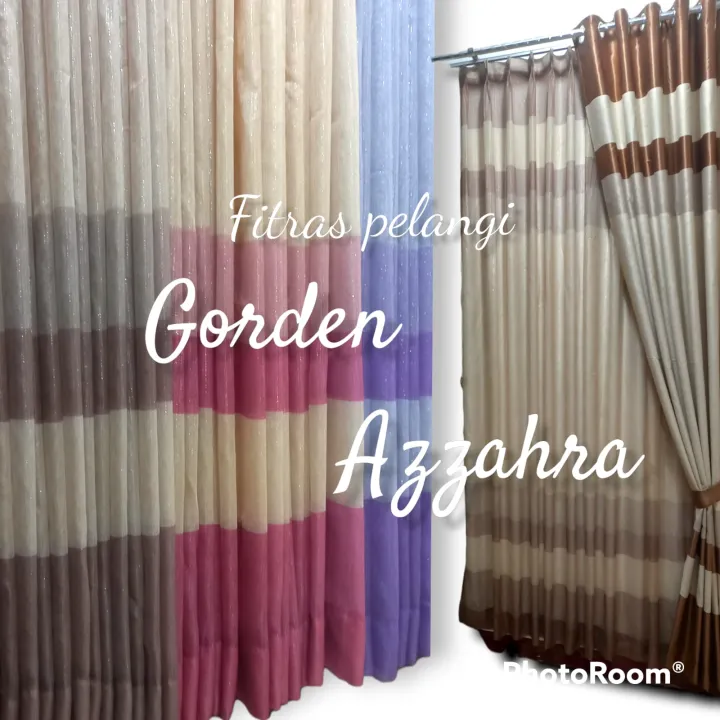 fitrase vitras puring motif pelangi /fitras senada gorden pelangi ...