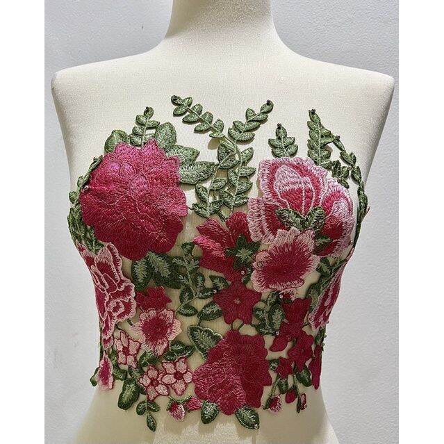 Aplikasi Bordir Bunga Besar warna Fanta | Lazada Indonesia