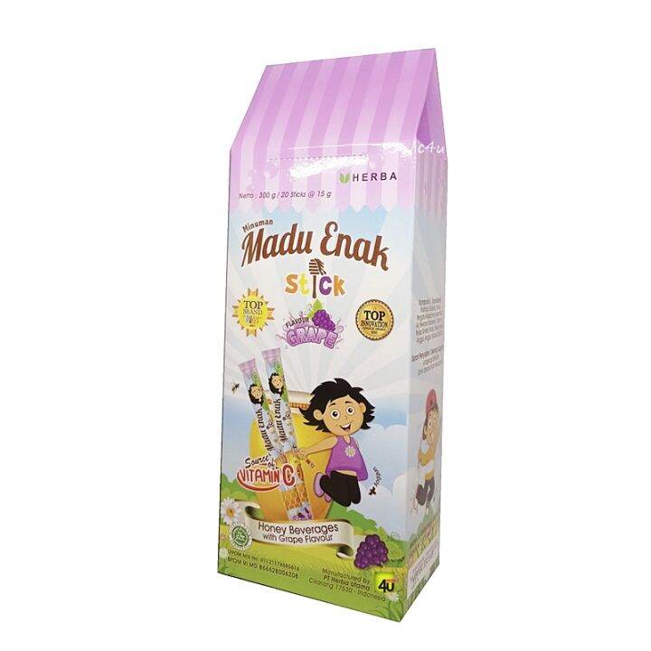 Madu Enak STICK - Minuman Madu dgn Rasa ANGGUR - BOX isi 20 sachet ...