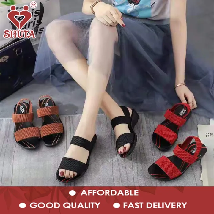 Shuta Korean Lady Sandals Slippers New Trend Rubber Made | Lazada PH