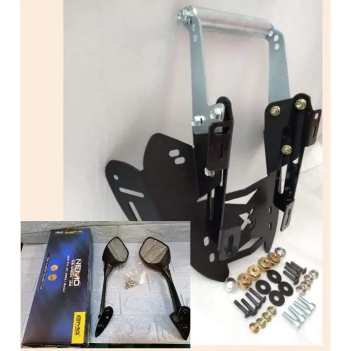 X3 BRACKET NMAX v1 v2 2020 v2.1 2021 WITH NEMO SIDEMIRROR R25 | Lazada PH