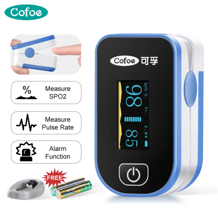 Cofoe อินฟราเรด OLED Finger Pulse Oximeter SPO2 PR Digital Finger Tip เลือดออกซิเจนเครื่อง Heart ...