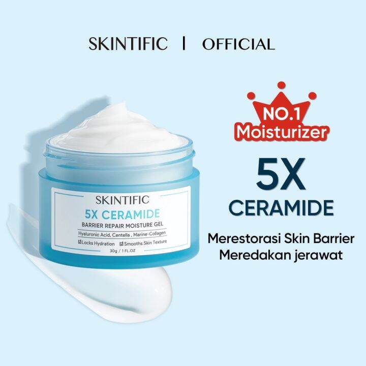 SKINTIFIC Moisturizer 5X Ceramide Skin Barrier Moisturize Gel ...