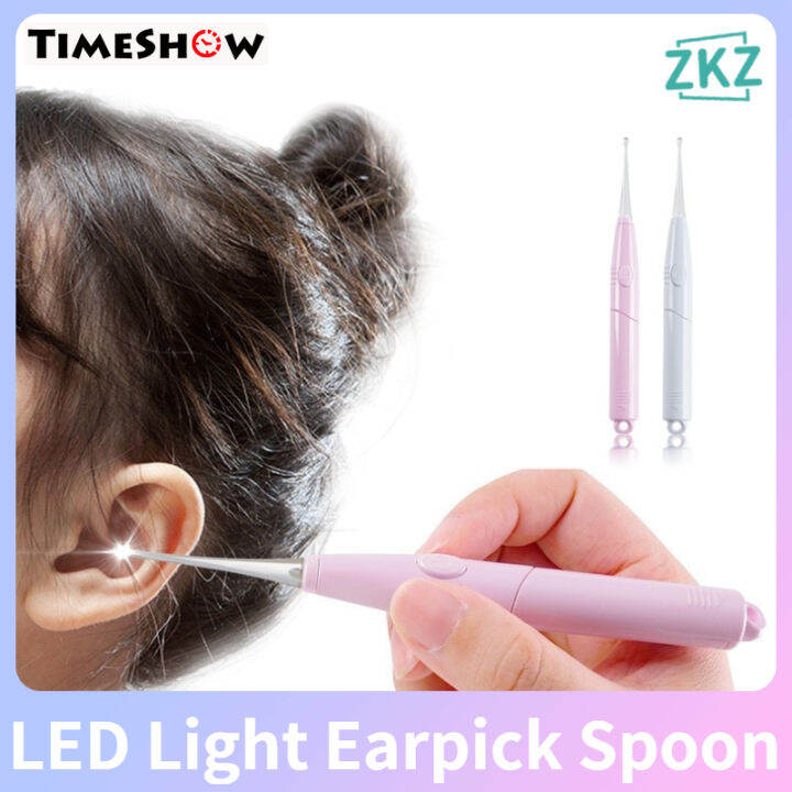 USB Rechargeable/Battery LED Light Earpick Spoon Baby Children Adult ...