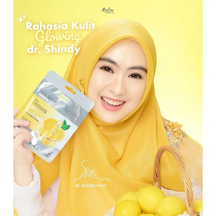 REGLOW Sheetmask 3in1 Ultimate Glow by dr Shindy Putri - Reglow masker ...