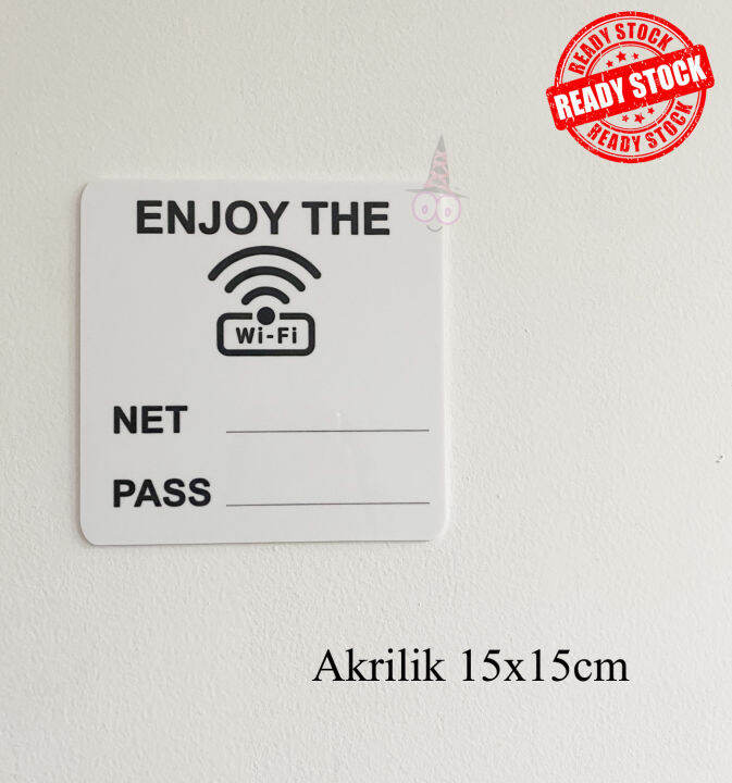 Free Wifi | Sign Board Akrilik | Papan Tanda Wifi | Tanda Label Wifi ...