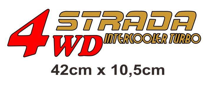 Sticker 4wd strada intercooler turbo 2 pcs | Lazada Indonesia