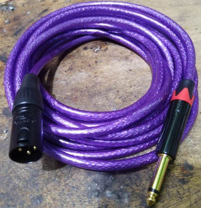 XLR male to PL-55 mono cord HEAVY DUTY PURPLE | Lazada PH