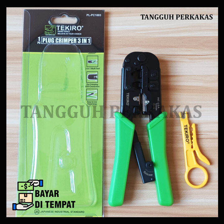 TEKIRO TANG CRIMPING / TANG KRIMPING RJ45 & RJ 11 3 IN 1 | Lazada Indonesia