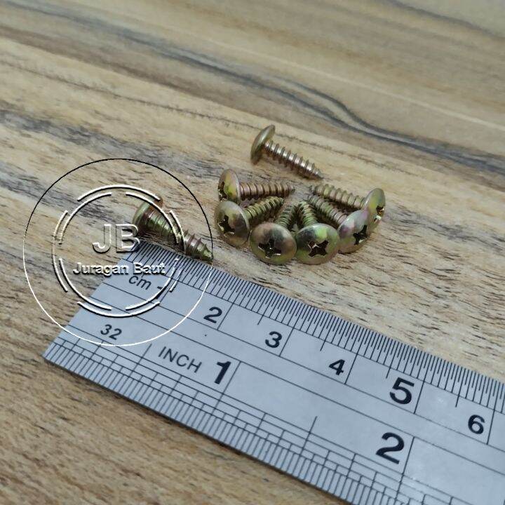 10 PCS #6X1/2" SEKRUP SKRUP T TS TAB TSAB TSAT KUNING SCREW Payung ...