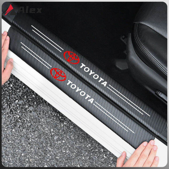 Carbon Fiber Car Door Sill Protector Auto Threshold Strips Sticker ...