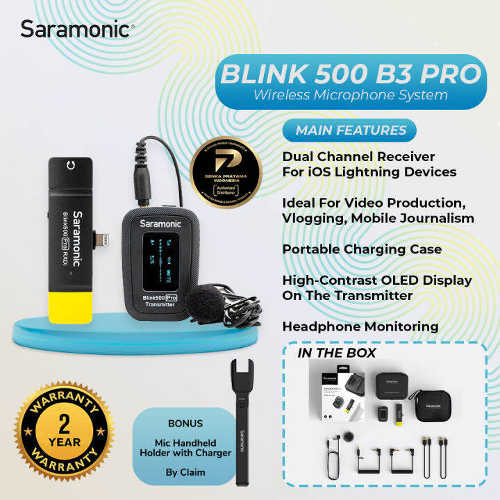 Saramonic Microphone Blink 500 B3 Pro Wireless Microphone System ...