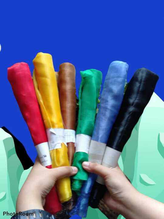 WARNA LENGKAP Kain Organdi Premium Pembuatan bros kain, pita,Dan ...