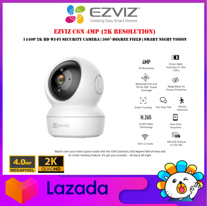 [Ready Stock] EZVIZ C6N 4MP 2560 x 1440P 360° Degree Visual Coverage 2K ...