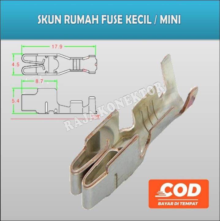 Isi 10 Pcs... Skun Rumah Sekring Tancap Fuse Mini Atau kecil...skun ...