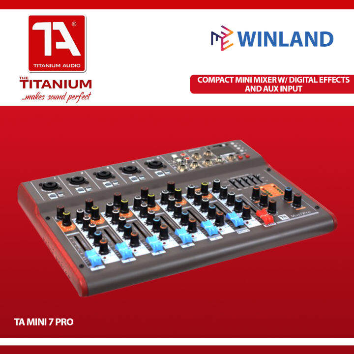 Titanium Audio by Winland TA MINI 7 PRO 7 Channel Compact Mini Mixer w ...