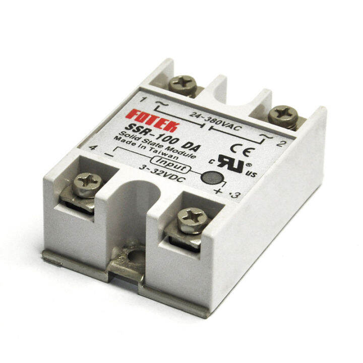 diymoreSolid State Relay SSR-100DA 100A 3-32V DC to 24-380V AC SSR 100DA Solid State Relay For ...