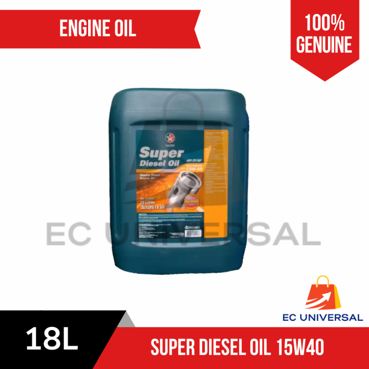 Caltex Gasoline Engine Oil Super Diesel CF Engine Oil 15W40 18L (18L) Liters Pail | EC Universal ...
