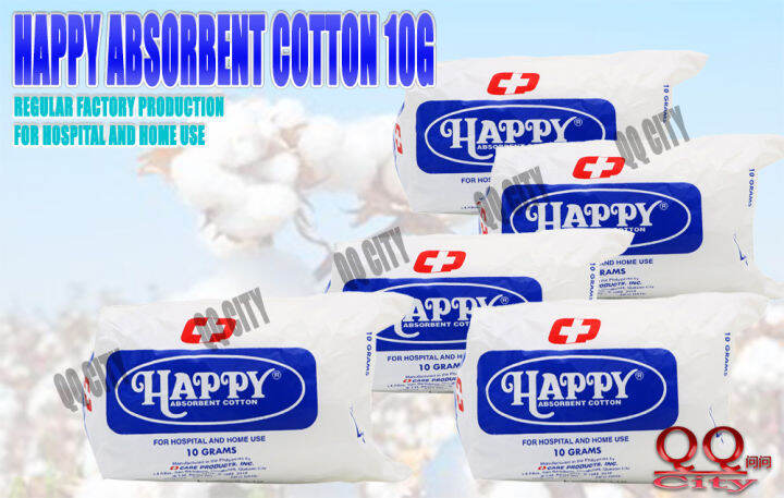HAPPY Absorbent Cotton 10g | Lazada PH