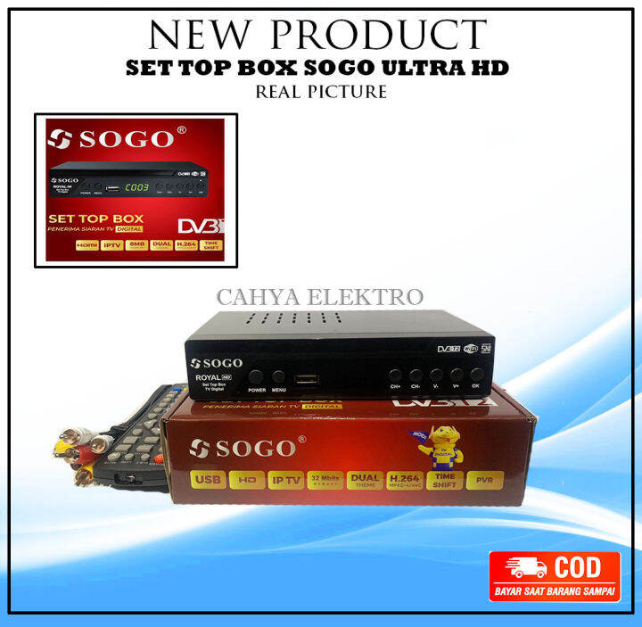 PROMO LIMITED STB SET TOP BOX RECEIVER TV DIGITAL SOGO ROYAL DVB T2 FULL HD/SNI | Lazada Indonesia