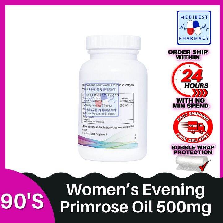 LAC Women’s Evening Primrose Oil 500mg (90 Softgels) | Lazada