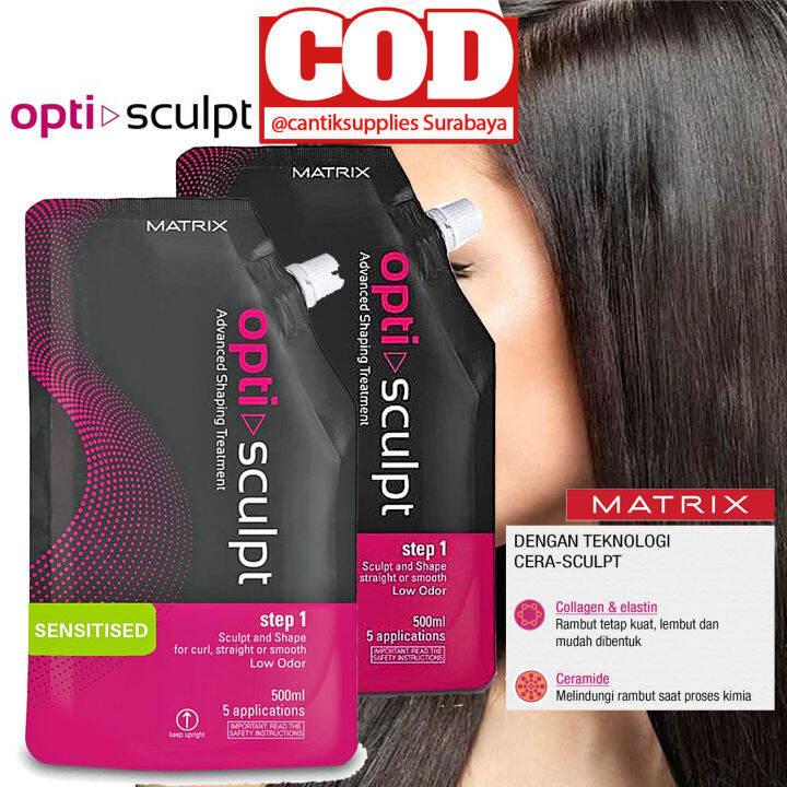MATRIX OPTI SCULPT 500ML Krim Pelurusan Rebonding Smoothing Step 1 ...
