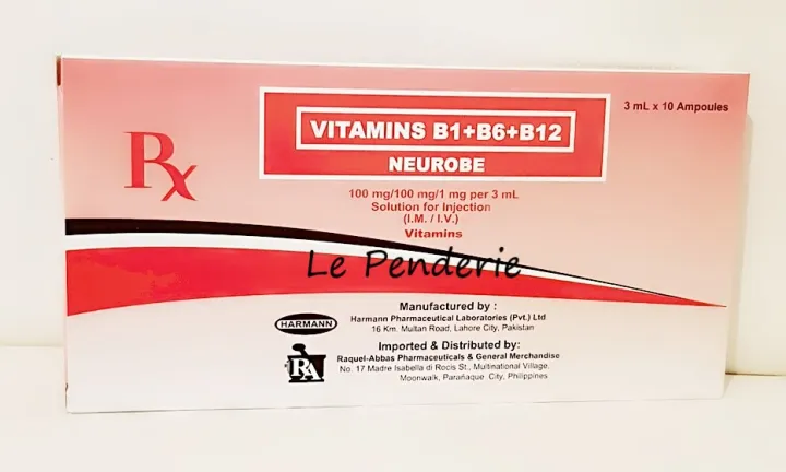 Vitamin B Complex IV/IM (1 box, complete push set, 10 ampules) Neurobe ...