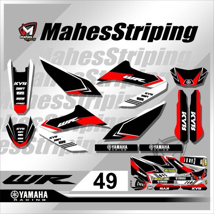 Sticker Striping Stiker Lis Variasi Trill WR 155 Desain Supermoto MS-49 ...