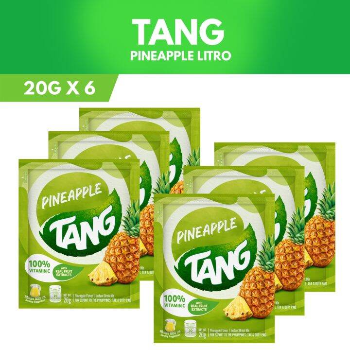 Tang Powdered Juice Pineapple Litro 20g Pack of 6 | Lazada PH